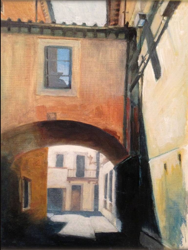A backstreet in Florence Painting by Scott Heaton | Saatchi Art