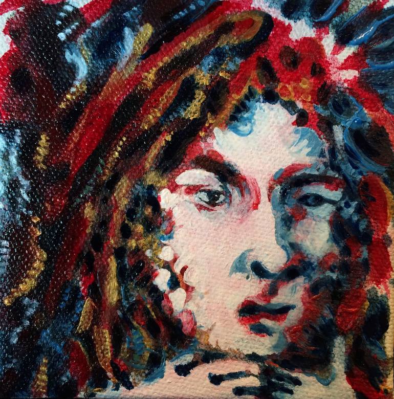 Color is texture portrait Painting by Pamela Vitale | Saatchi Art