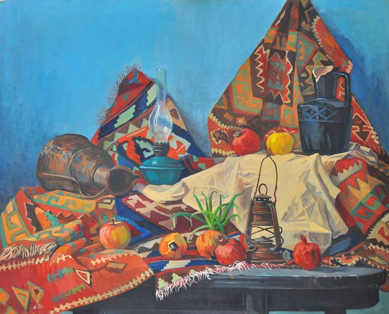 Still Life with old things Painting by Gor Petrosyan | Saatchi Art