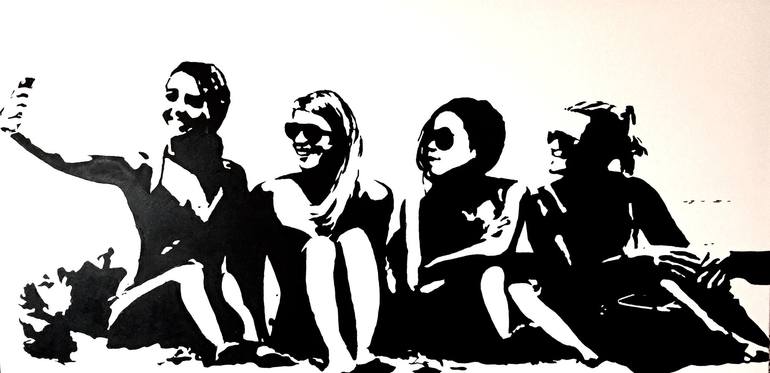 Four Girls Painting by Sierra Rasberry | Saatchi Art
