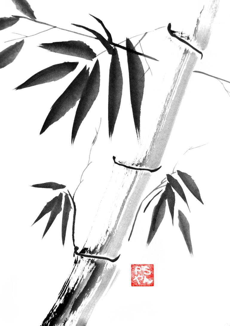 classic bamboos Painting by Pechane Sumie | Saatchi Art