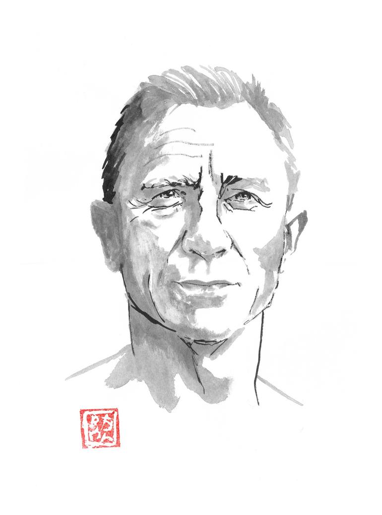 daniel craig 02 Drawing by Pechane Sumie | Saatchi Art
