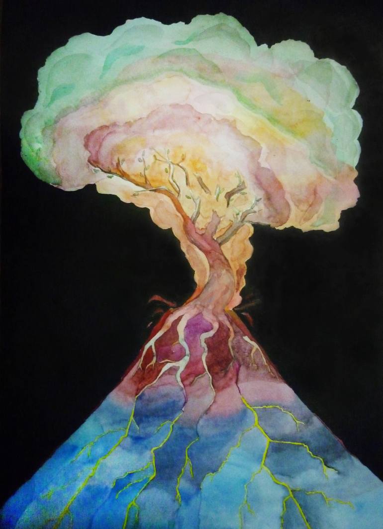 Destruction Drawing by Asya Alyatina | Saatchi Art
