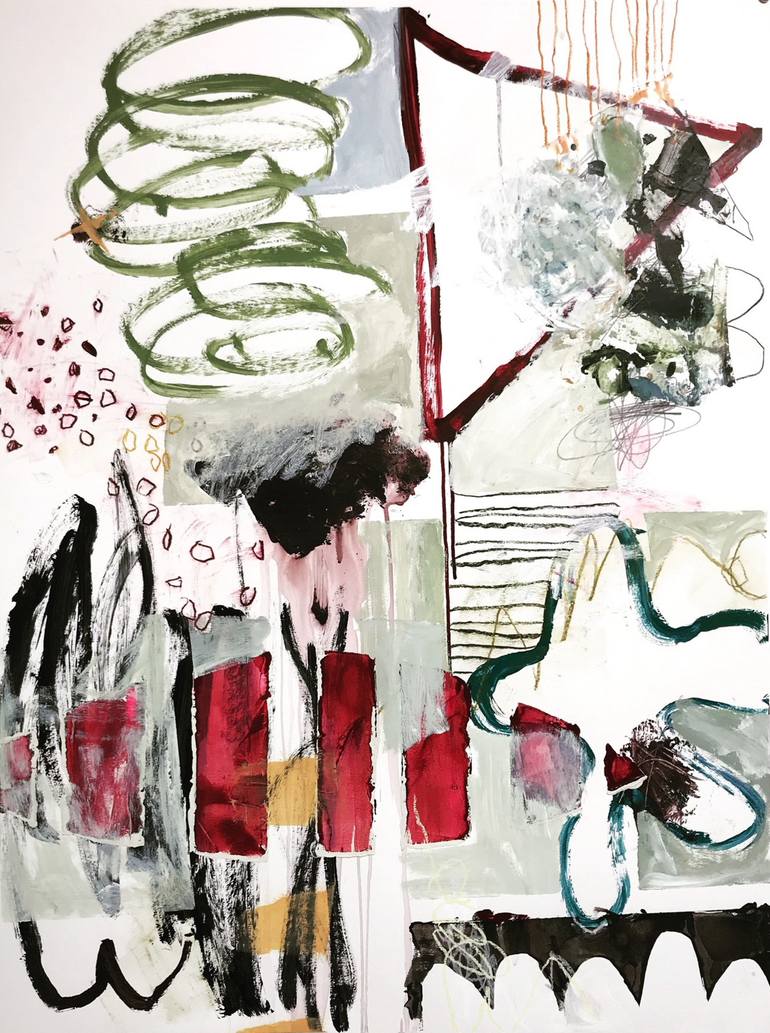 Variations on a Red Triangle #11 Painting by Jane Kenyon | Saatchi Art
