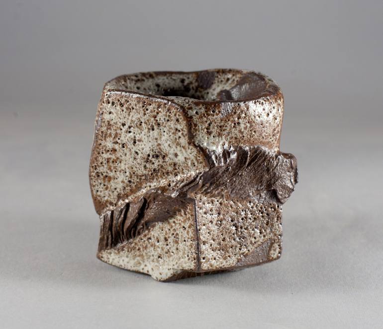 Wood fired Wabi Sabi Coffee Cup or Guinomi Discovery Sculpture by Paul ...