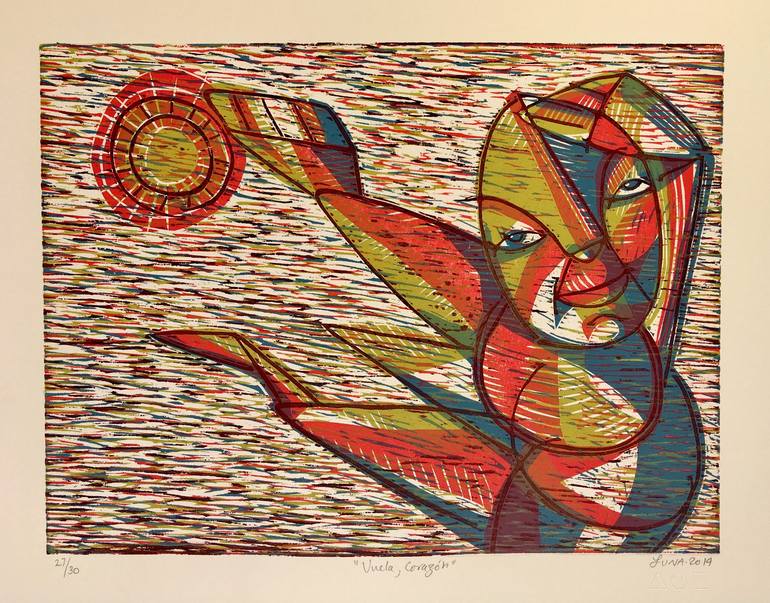 Vuela, Corazon - Limited Edition of 30 Printmaking by Nicolas Luna ...