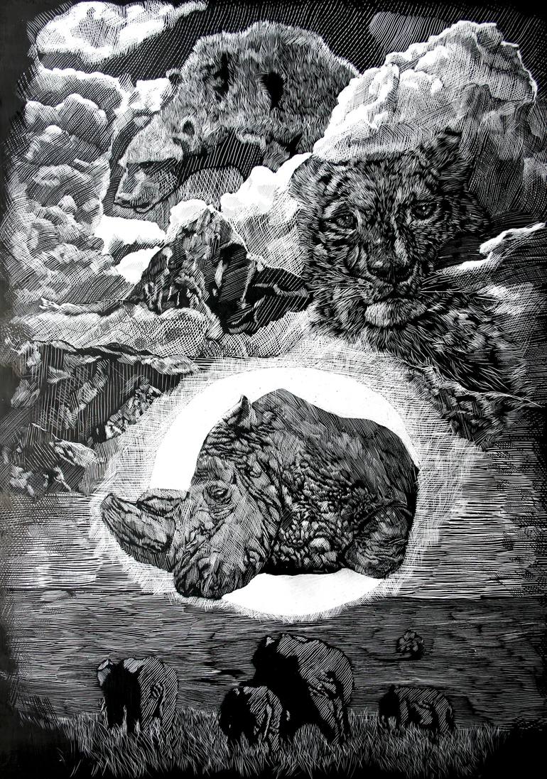 HUMANKIND Drawing by Robert Kuzidlo | Saatchi Art