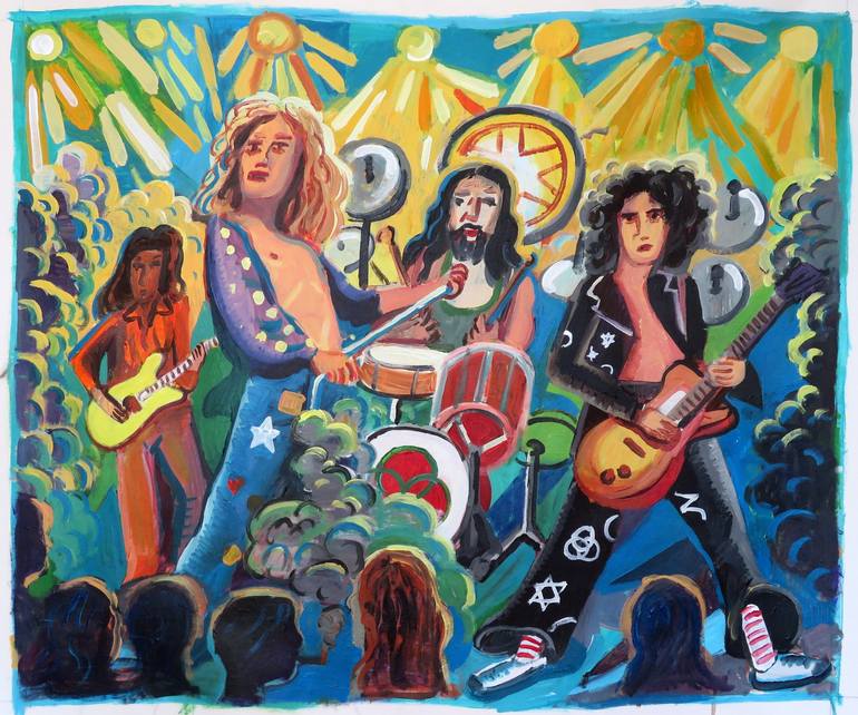 The rock concert Painting by Stephen Abela | Saatchi Art