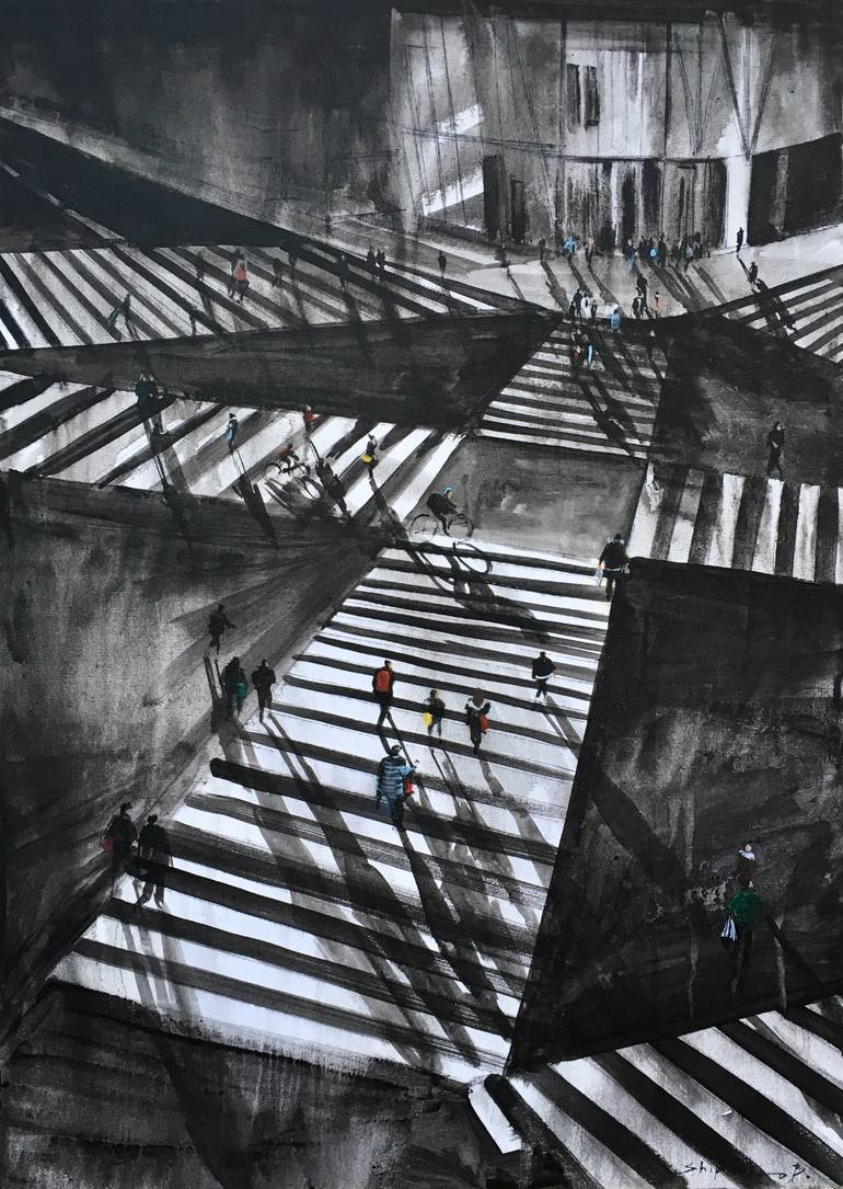 Live intersection Painting by Bohdan Shyptenko | Saatchi Art