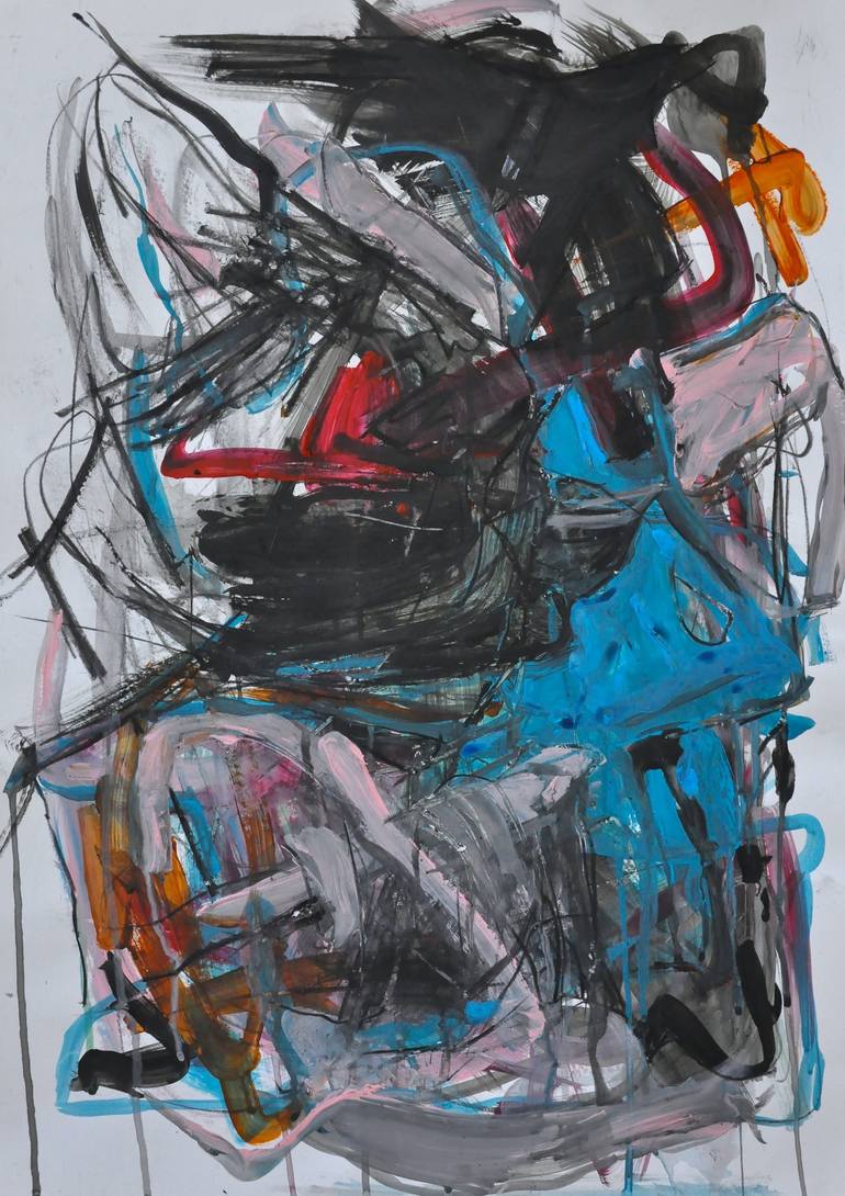 Aggressive Painting by Vasiliki Tsiaprazi | Saatchi Art