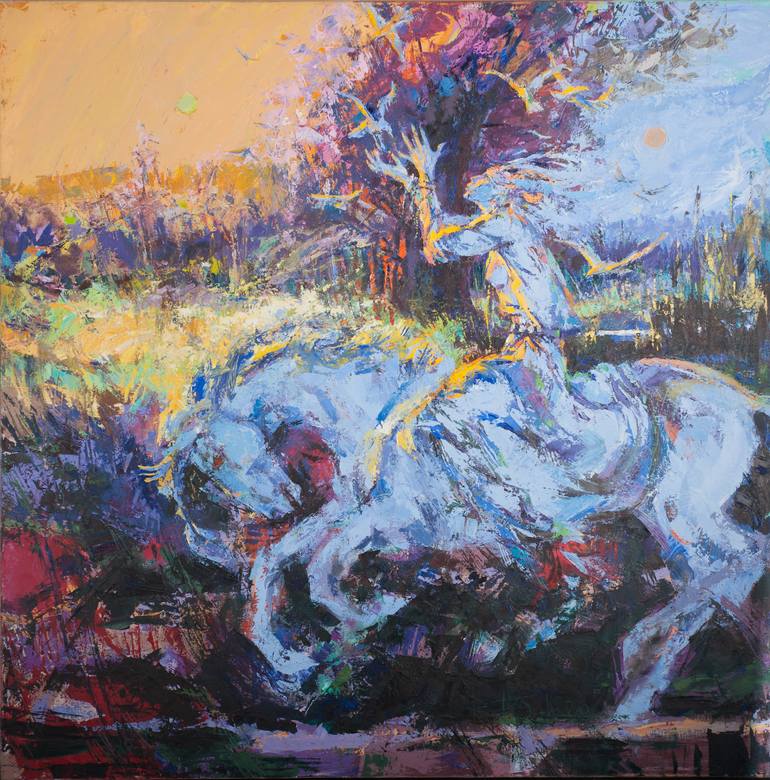 Wohpe and Whitecrow II Painting by Robert Orduno | Saatchi Art