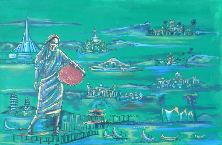 BANGLADESH. Painting by Oliver Martin Okoth | Saatchi Art