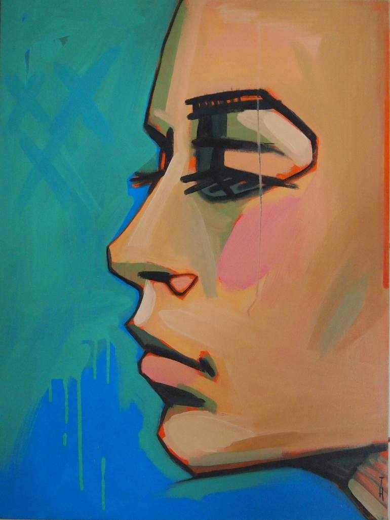 BLUE profile Painting by tracy hamer | Saatchi Art