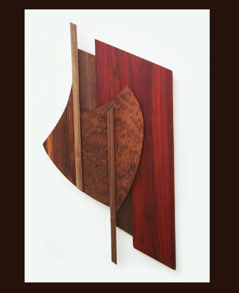 Bubinga and 2 Lines Sculpture by David Stevens | Saatchi Art