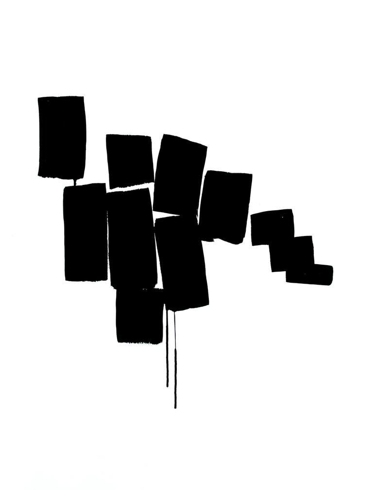 Black White 8 Infiltration Drawing by Alexandre Pierre Henri Commere ...