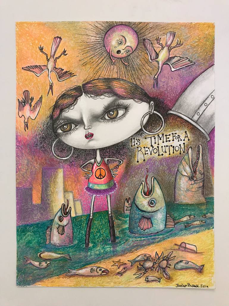 SAVE THE OCEAN Drawing by Jocelyn Bullock | Saatchi Art