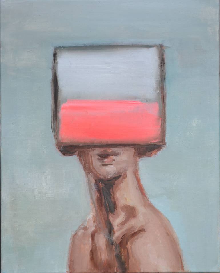 Cube Head Painting by Emma Rojas | Saatchi Art