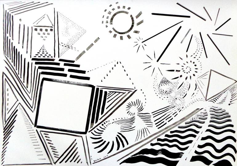 Enigma of Life Drawing by Nebojsa Ruzic Varda | Saatchi Art