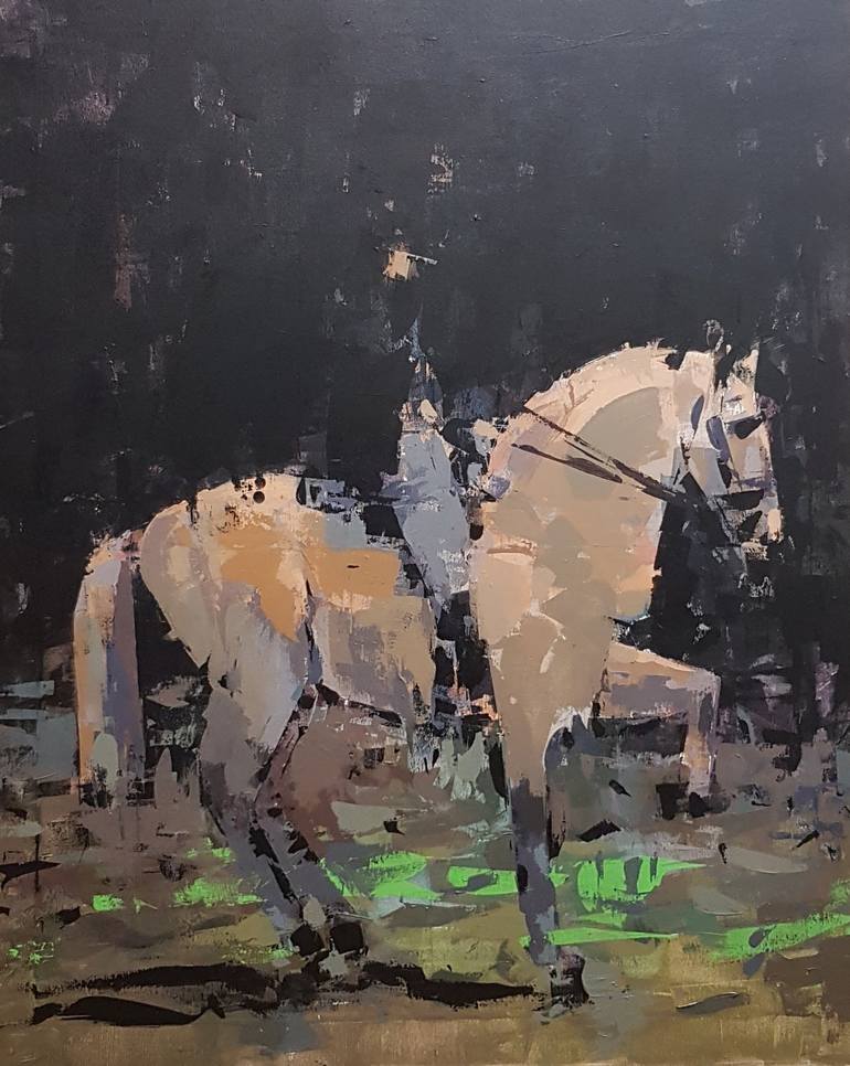 Spanish horse Painting by Agustin Vaquero | Saatchi Art