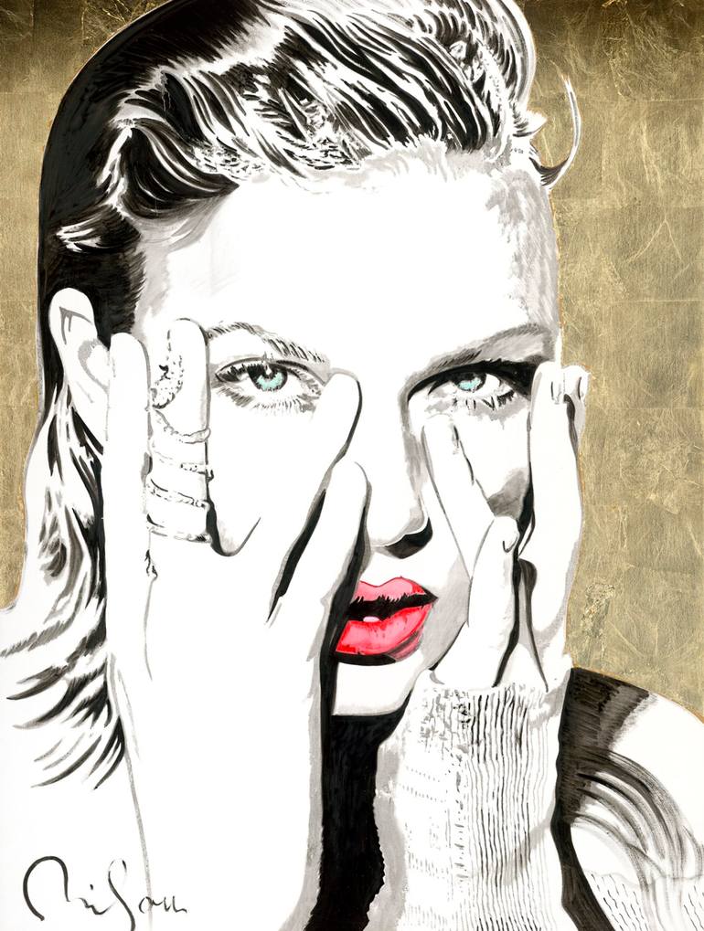 TAYLOR SWIFT BY PERRY MILOU Painting by perry milou | Saatchi Art