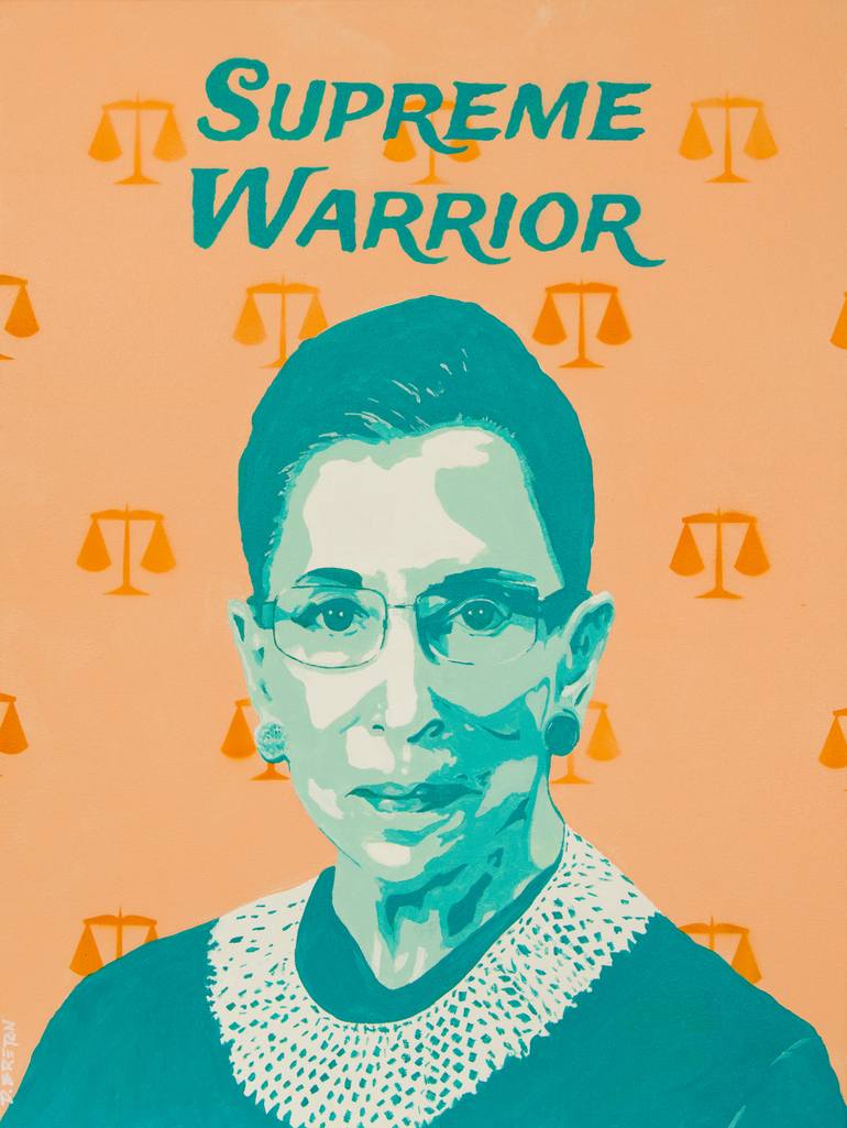 Ruth Bader Ginsburg Portrait Painting Painting by Deb Breton | Saatchi Art