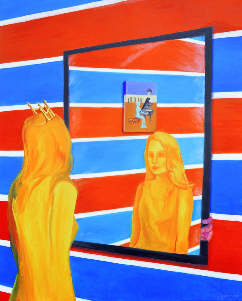 Girl Painting by Sergey Lutsenko | Saatchi Art