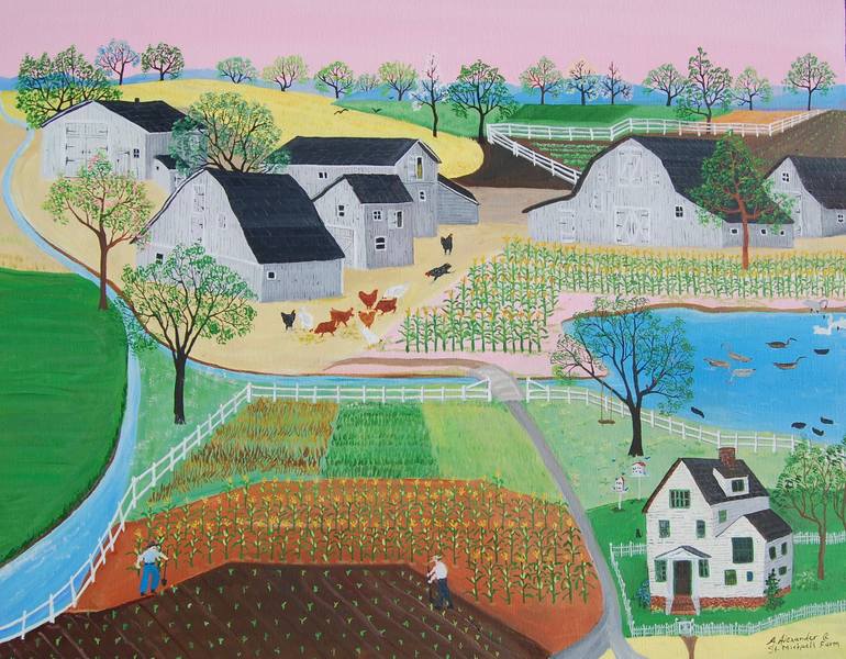 Farm In St. Michael's, Maryland Painting by Alexa Alexander | Saatchi Art
