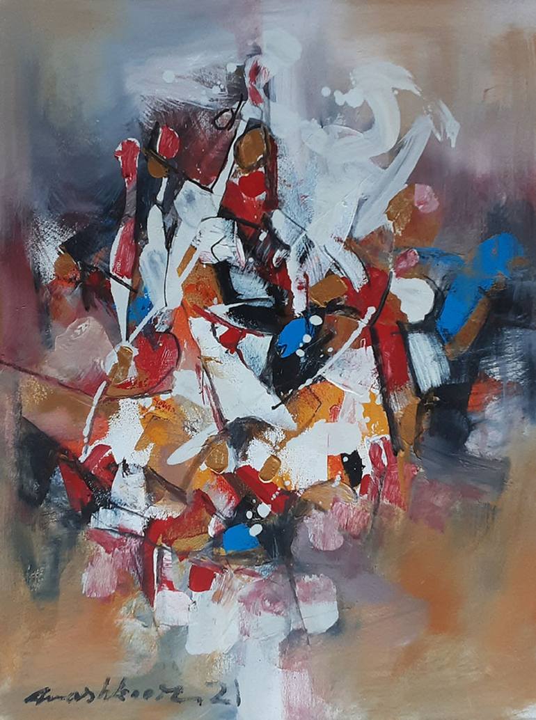 Happy, Colorful and Excited Painting by Sajjad Ahmad | Saatchi Art