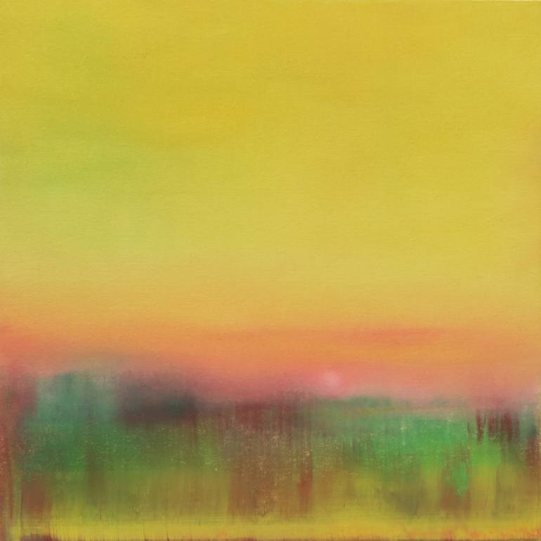 The Yellowing Summer Sky Painting by Howard Sills | Saatchi Art