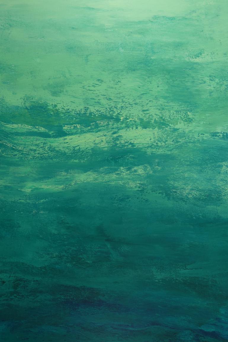 Deep Sea Green - Modern Abstract Seascape Painting by Suzanne Vaughan ...