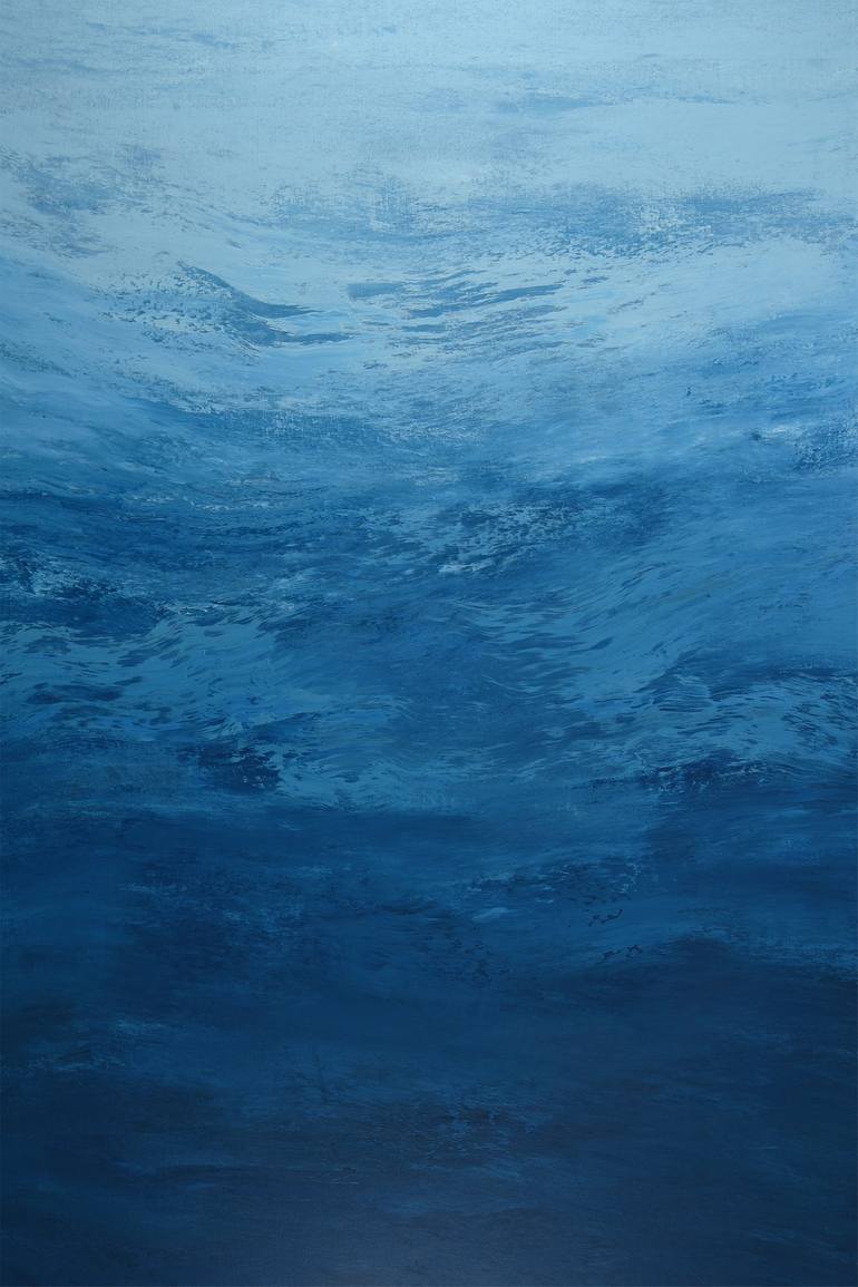 Tranquil Blue - Abstract Water Color Field Painting by Suzanne Vaughan ...