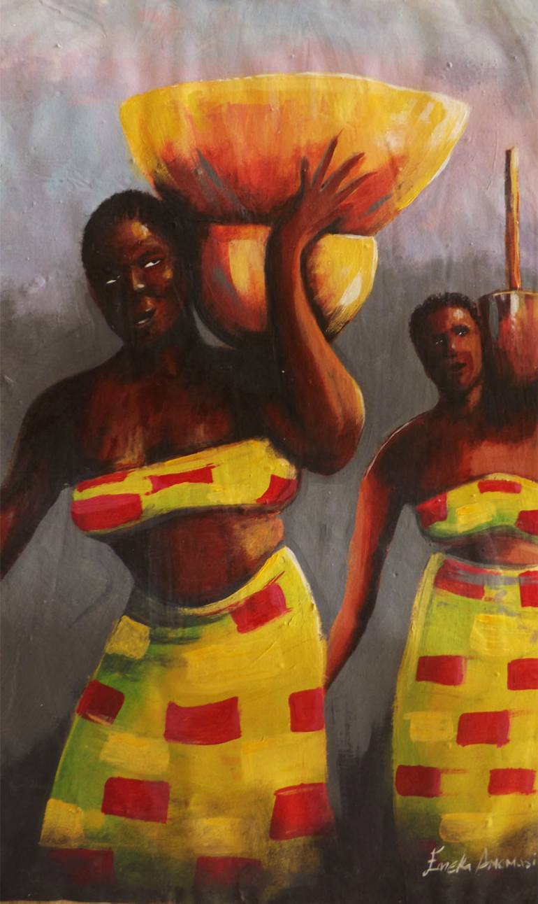 THE GIRLS Painting by EMEKA AMAMASI | Saatchi Art