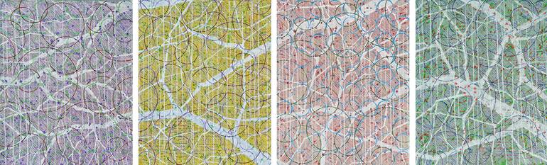 Reticulation 1+4+3+2 Painting by Cindy Morefield | Saatchi Art