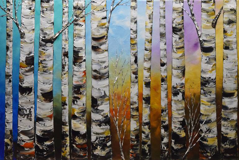 Colorful Forest Painting by Nataliya Stupak | Saatchi Art
