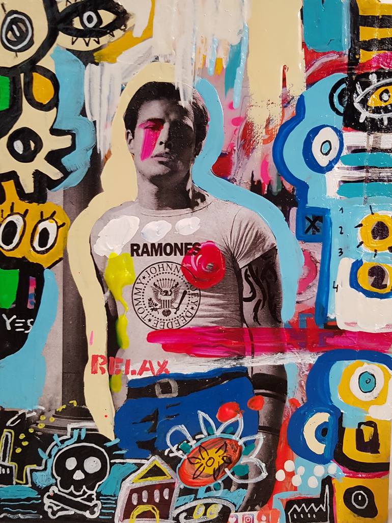 Brando (Tshirt Ramones) Painting by Xavi Garcia Garcia | Saatchi Art