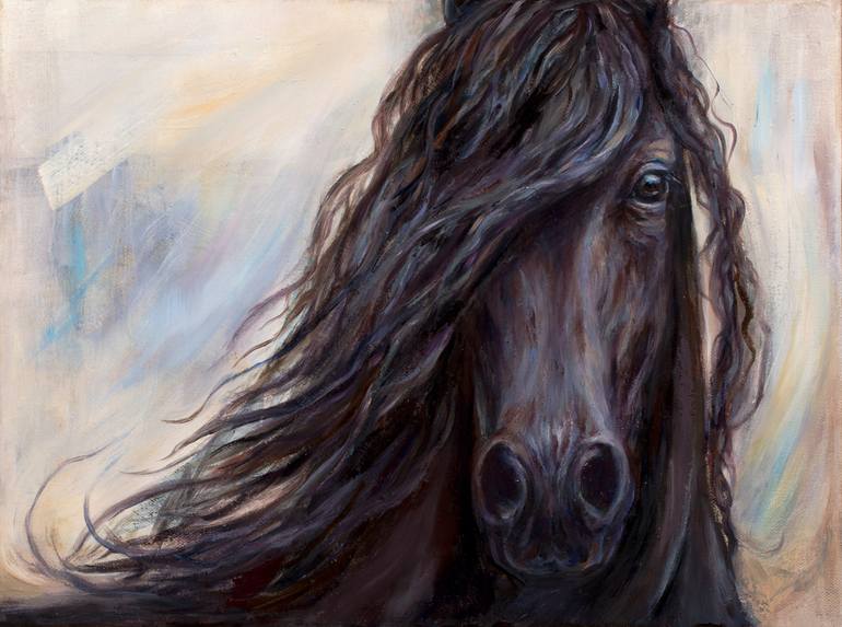 Mane Attraction Painting by Janet Ferraro | Saatchi Art