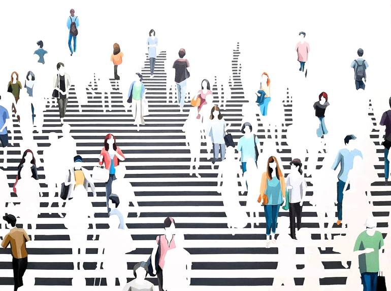 Walking barefoot Painting by Martta Garcia | Saatchi Art