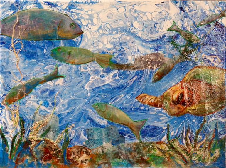 In The Galapagos Collage by Myra Evans | Saatchi Art