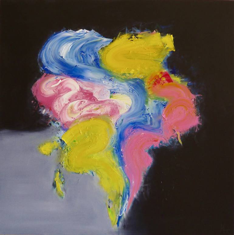 Flower bomb Painting by Katrine P Funderud | Saatchi Art