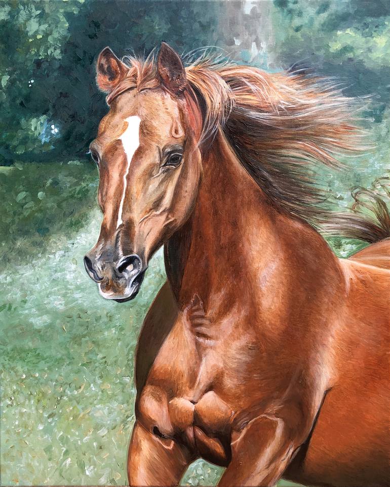 World's Oldest Horse- Arabian Horse Art Painting by caroline towning ...