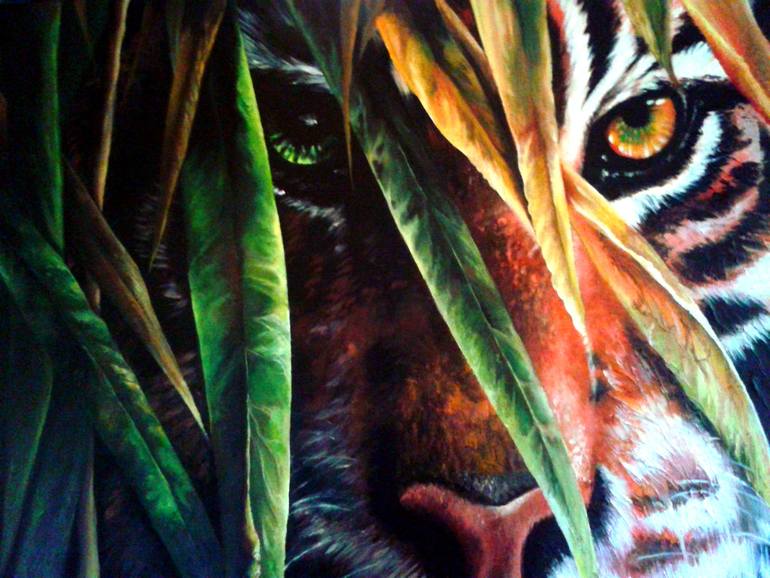 I'm watching you Painting by Vicky Gagné Vaillancourt | Saatchi Art