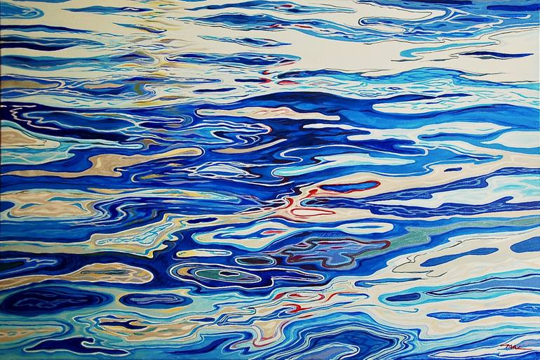 Blue Reflections Painting by Michael Allen Langshaw | Saatchi Art