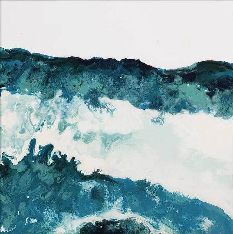 Abstract, Blue Splash Painting by Taras Kononenko | Saatchi Art