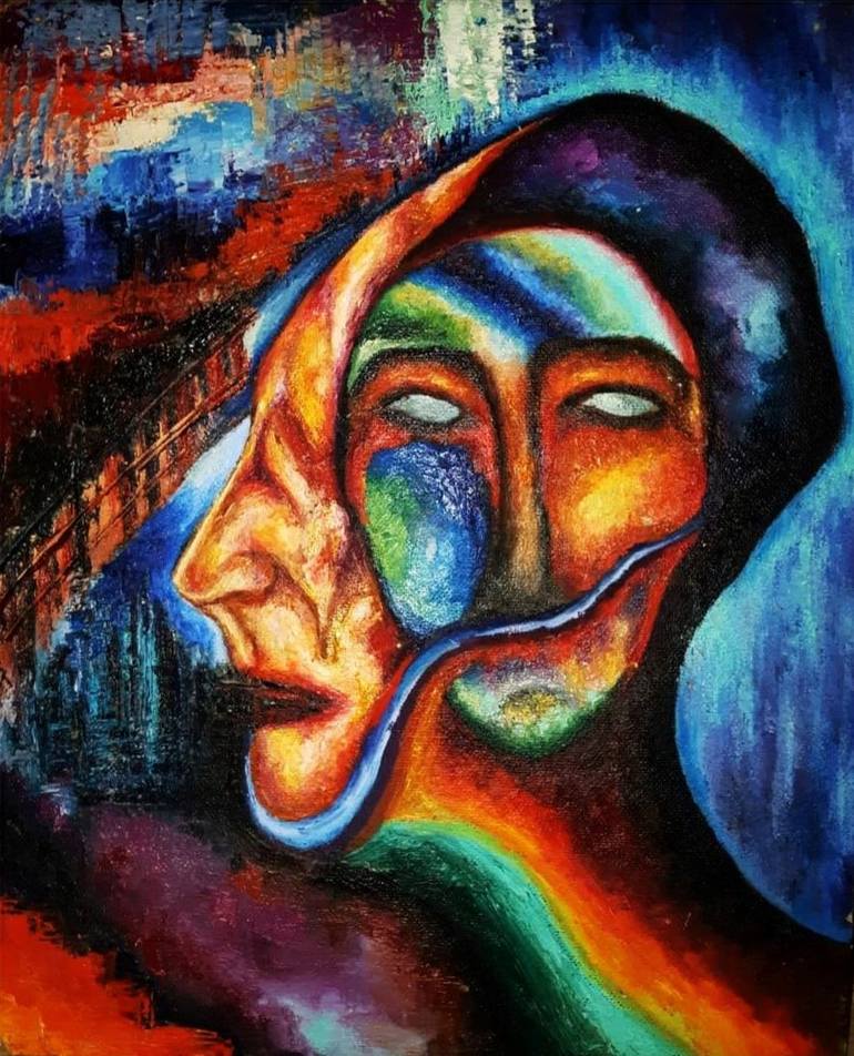 Psychopath mask Painting by salome sally | Saatchi Art