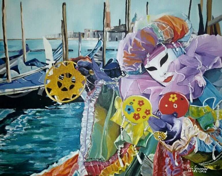 The Mask of mystery Painting by Giancarlo Pesci | Saatchi Art