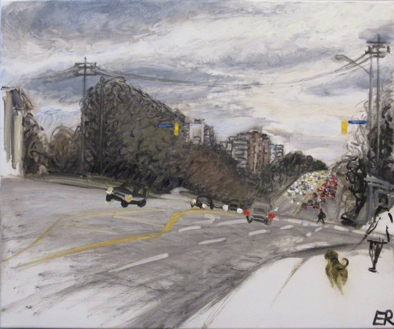 Intersection Painting by Elena Roginsky | Saatchi Art