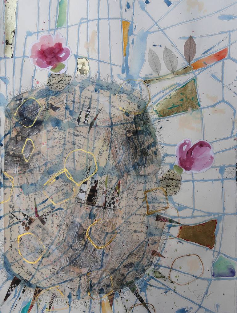 The Road To Blossom Collage by Karrie Ross | Saatchi Art
