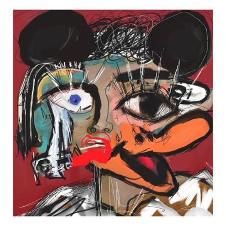 Motherducker by John Paul Fauves Painting by Khalid Lekchiri | Saatchi Art