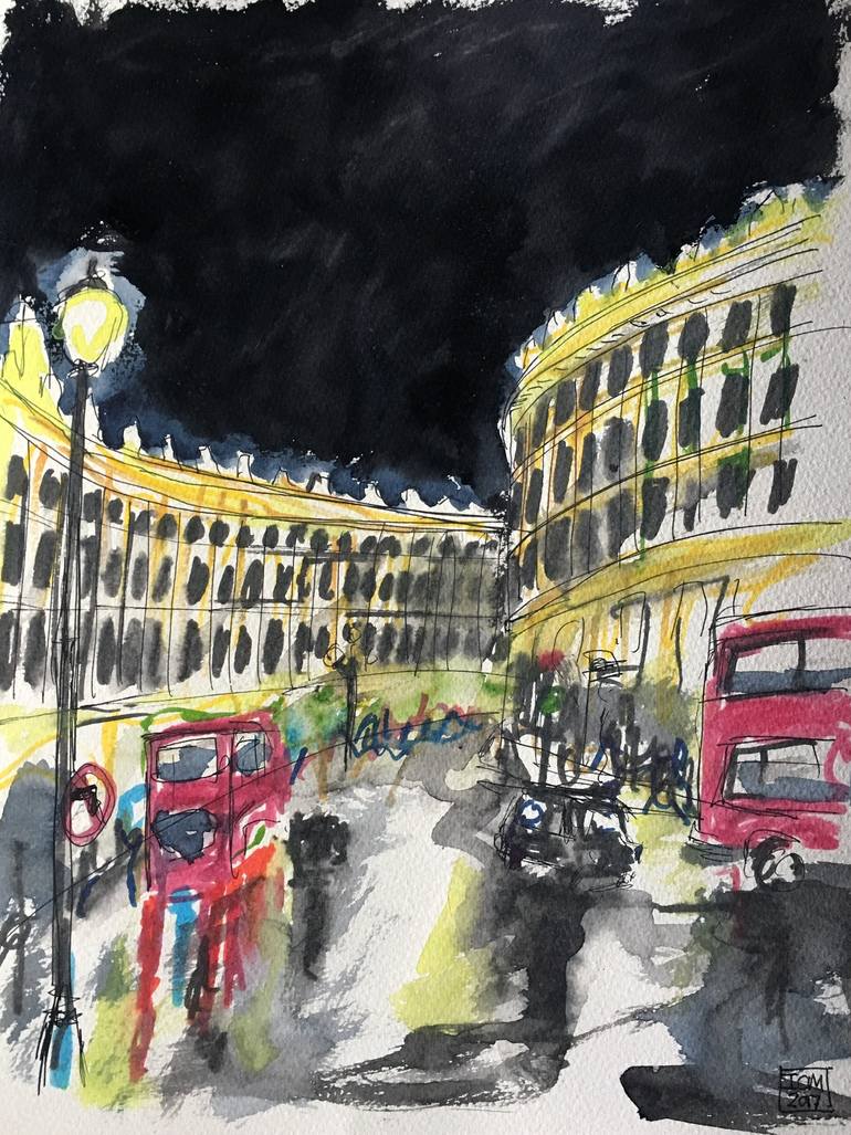 London #39 First Iteration Drawing by Ian Males | Saatchi Art