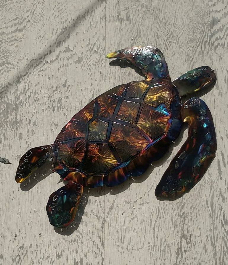 sea turtle wall art Sculpture by Joshua Grimes | Saatchi Art